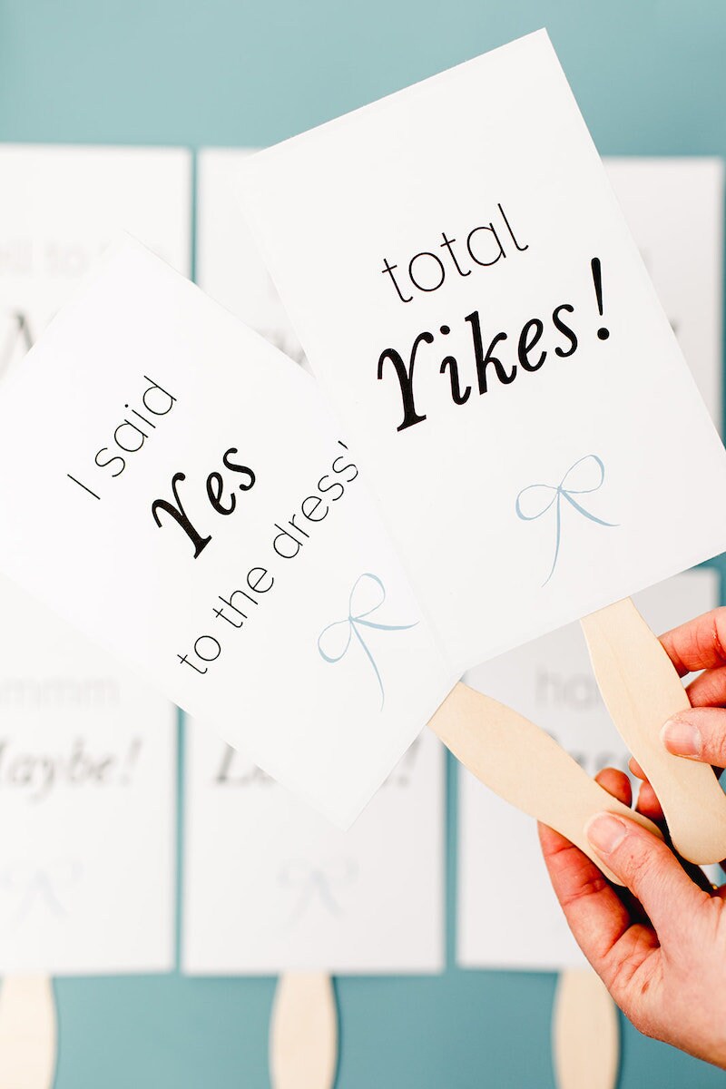 Wedding Dress Shopping Voting Signs Download, I Said Yes to the Dress ...