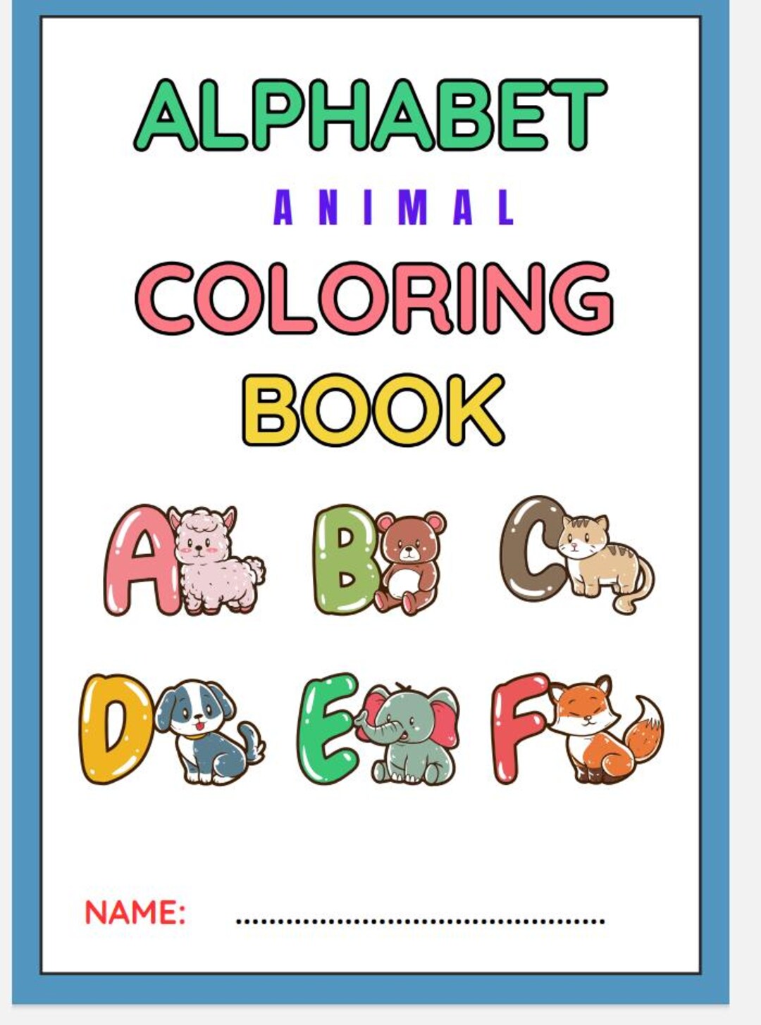 Alphabet Animals Coloring Book| Alphabet Book|animals Coloring Book ...