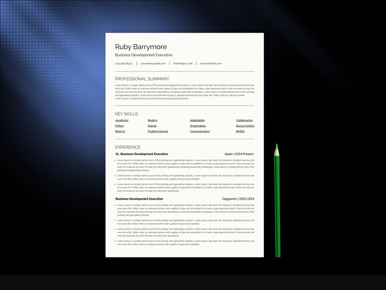 Resume for Applicant Tracking Systems, Minimal and Effective CV Design ...