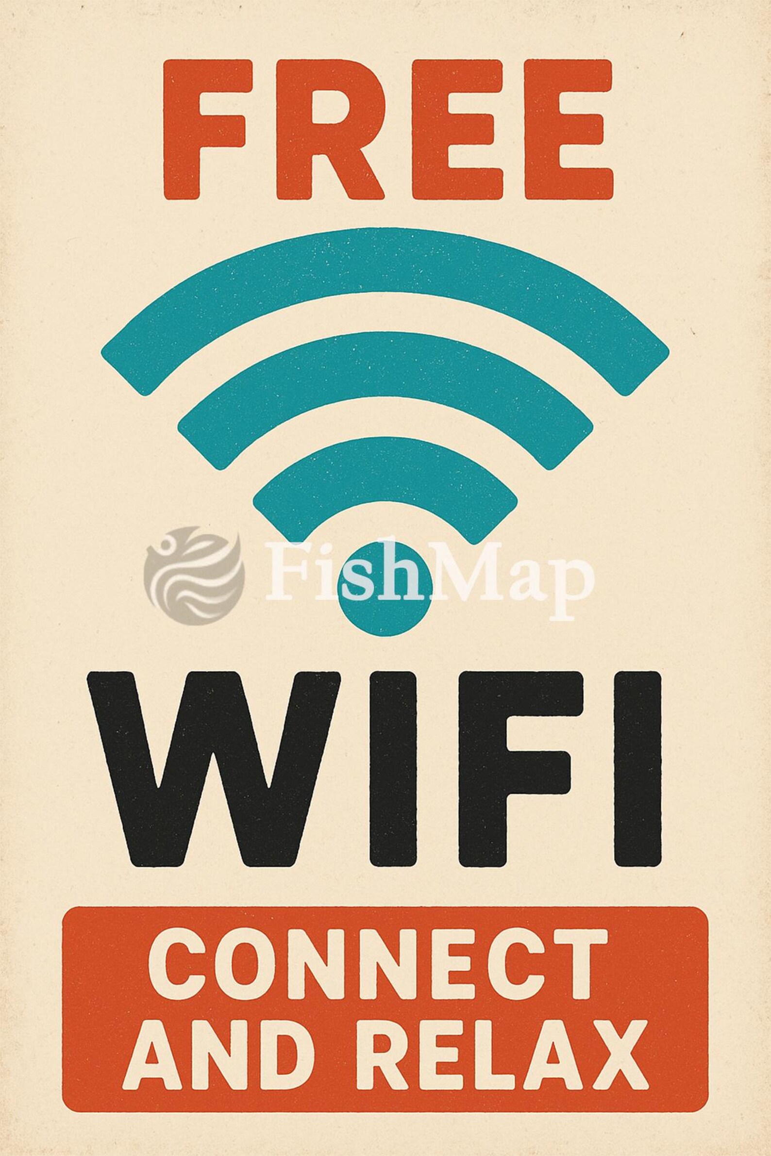 Wifi Poster *set of 4* | Retro | | Wi-fi Wall Art, Trendy Poster, Wifi ...