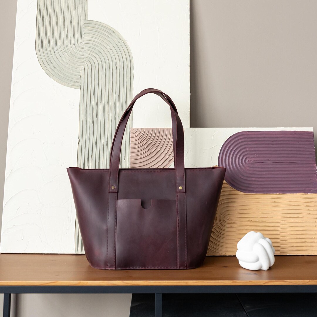Genuine Leather Shoulder Office Women Bag, Everyday Spacious Handbag ...