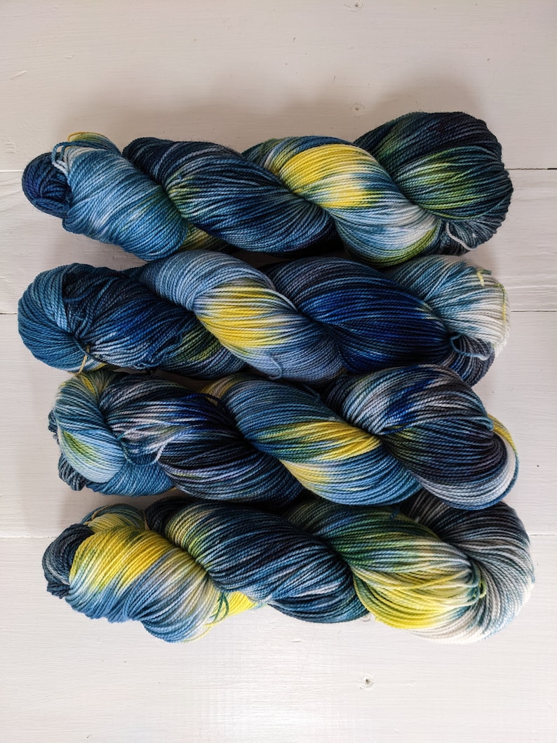 Van Gogh Starry Night// Sock Yarn/ Fingering Weight // - Etsy