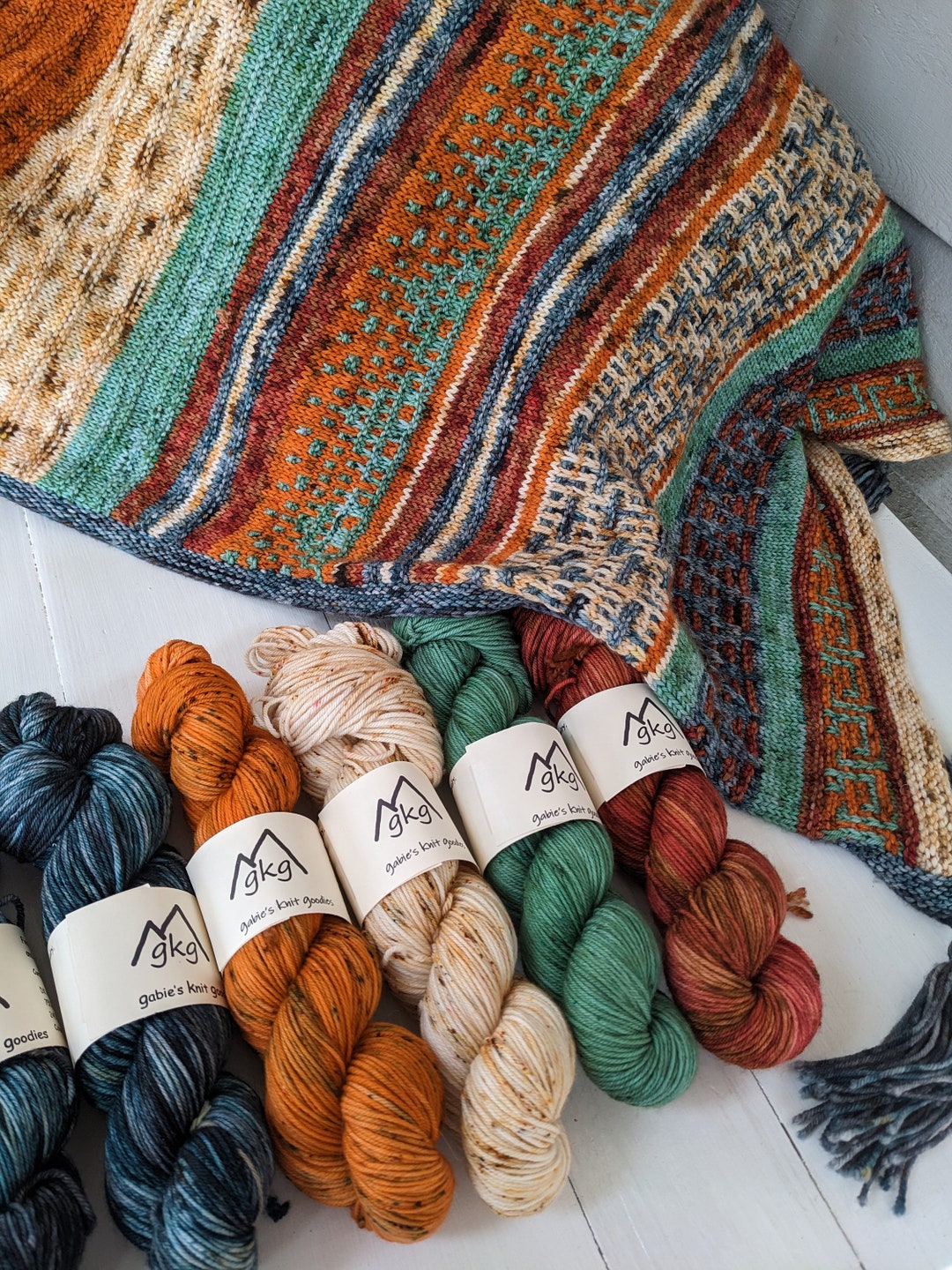 Yarn Kit - Coast to Coast Wrap DK Version Yarn Kit // 75/25 Merino ...