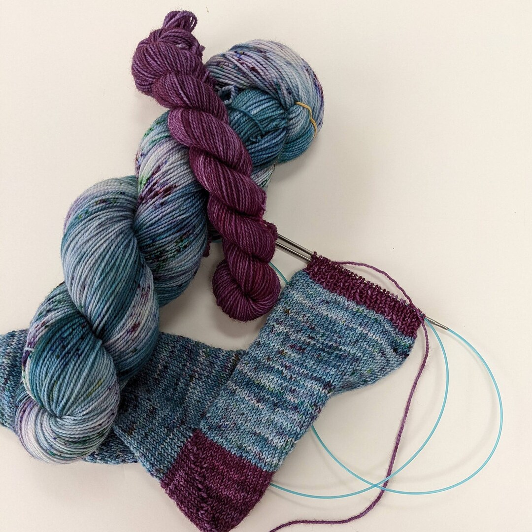 Monet Water Lilies // Sock Yarn Set 2 Skeins 120g or 100g Skein ...