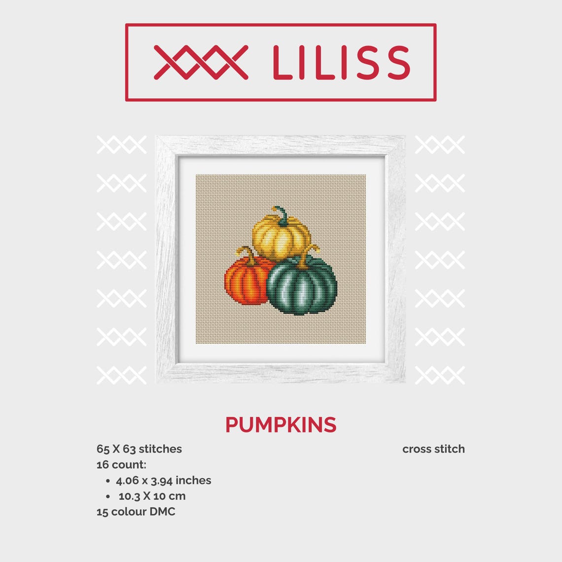 Pumpkins Cross Stitch Pattern: Autumn Fall Embroidery (PDF Download) - Etsy
