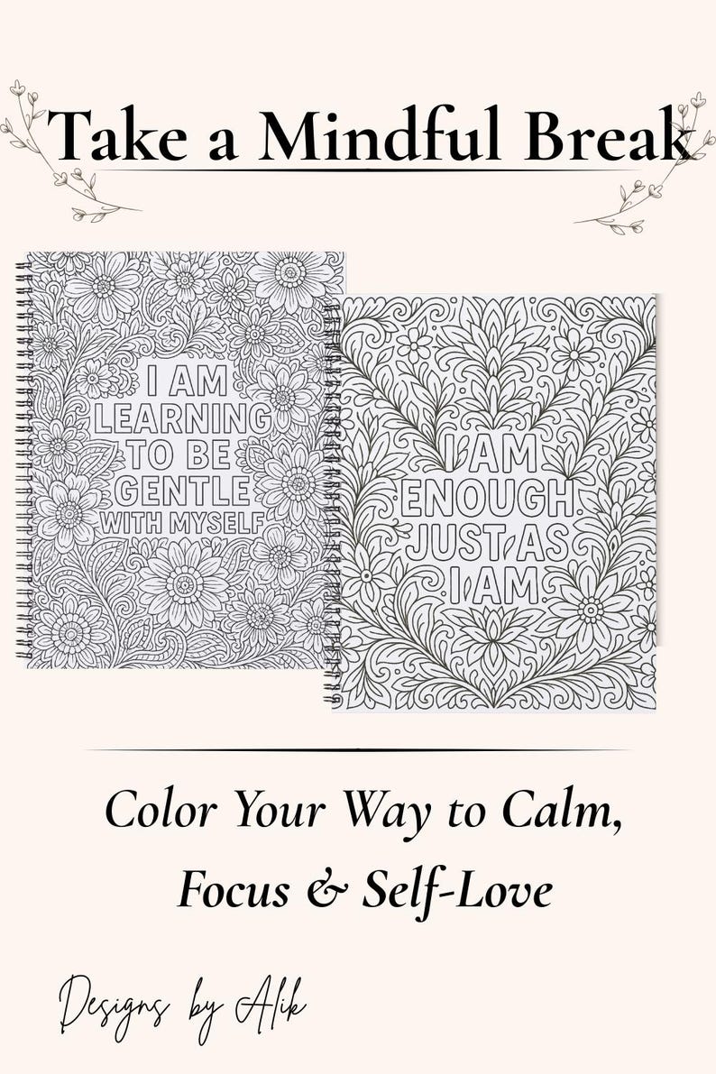 Self-love & Manifestation Coloring Book PDF | 10 Printable Affirmation ...