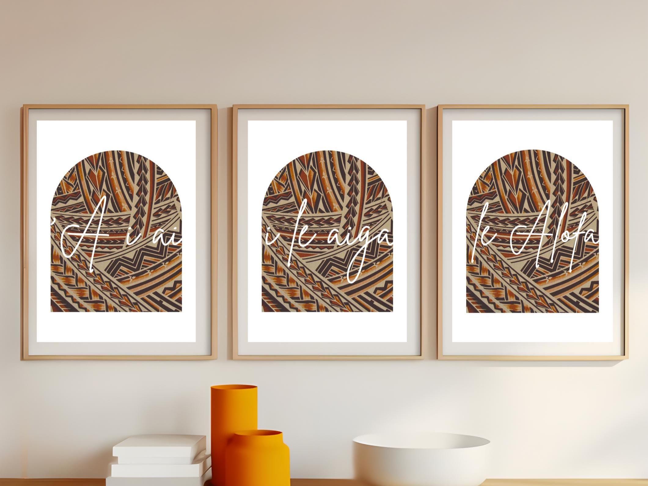 Samoan Love at Home Trio Print: Cultural Home Decor (digital Download ...