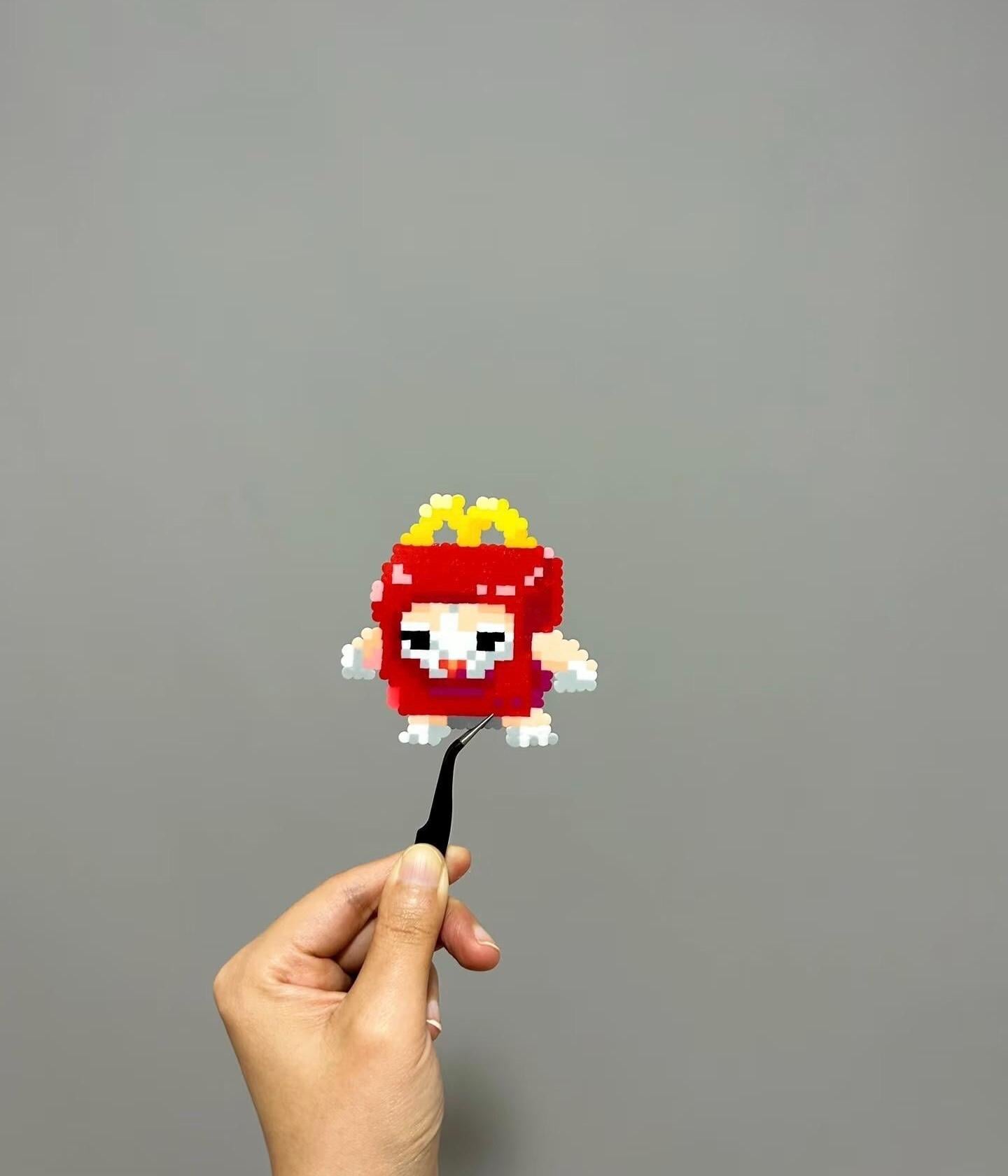 Mcdonald Cat Meme Handmade Perler Beads Keychain/magnet Cute and Kawaii ...