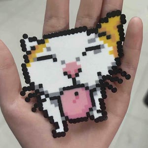 Meme Cat Perler Bead Keychain/magnet – Funny Handmade Pixel Charm ...