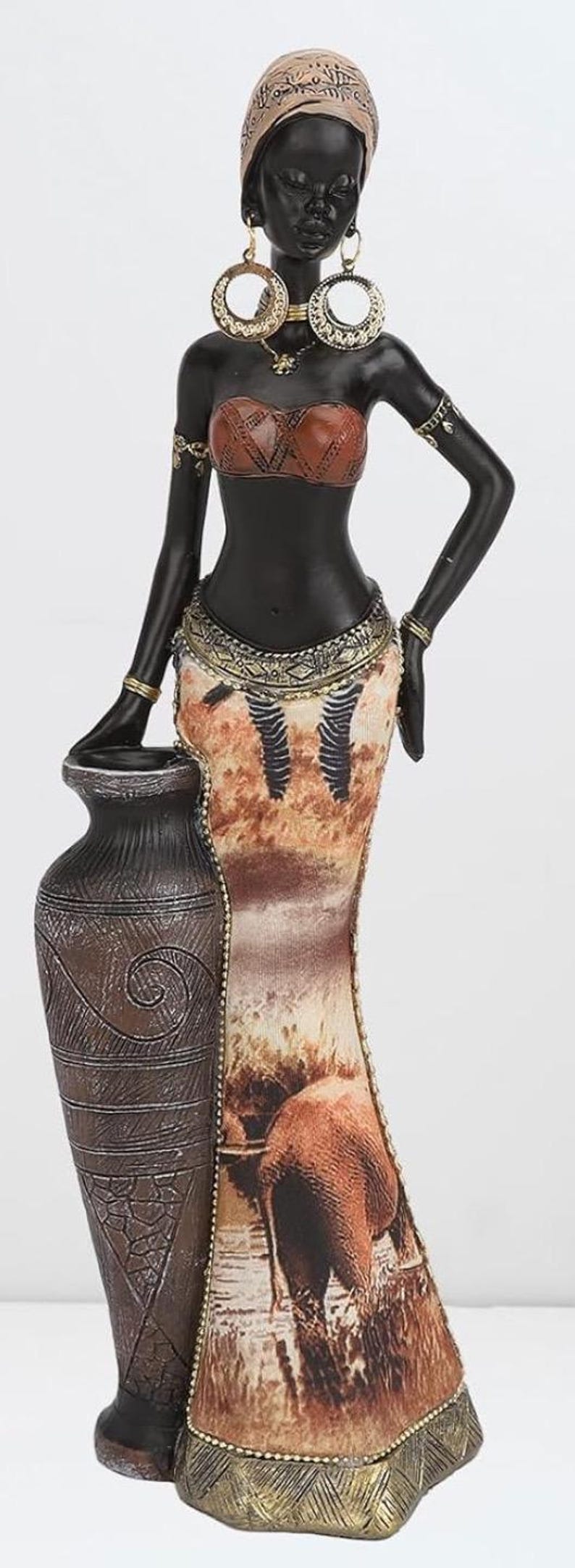 African Figurine | Elegant African Art Sculpture | Sophisticated Home ...