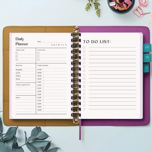 Simple Beige Daily Schedule Planner, Printable PDF, Daily Organizer ...