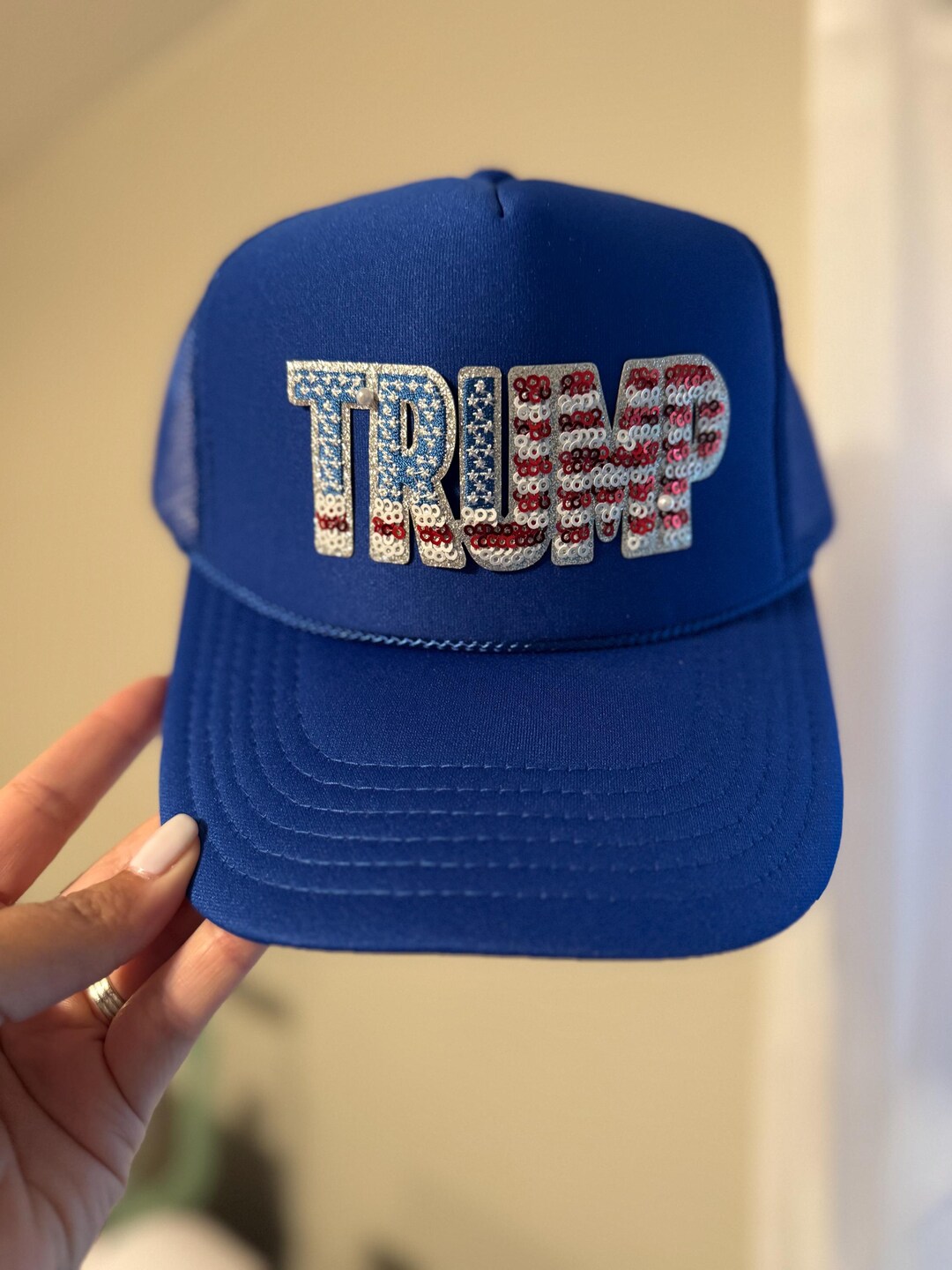 Trump Trucker Hat, Red White & Blue Trump Hat, Memorial Day Hat, Fourth ...
