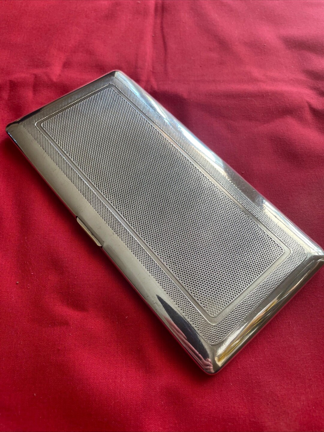 Vintage Art Deco Style Cigarette Case Silver Tone Metal - Etsy