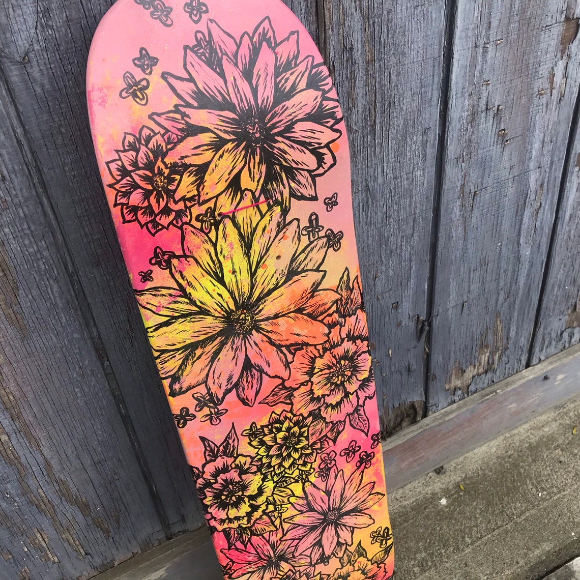 Floral Skate Deck 2 | Etsy