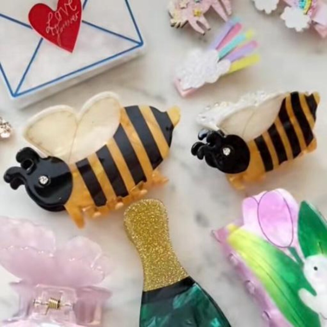Queen Bee Claw Clips - Acetate Strong Hold Hair Clip - Fun Colourful ...