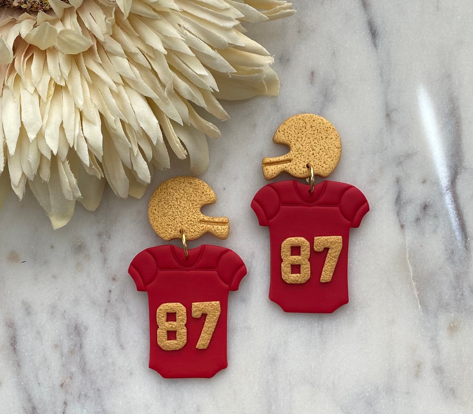 Kansas City Chiefs Travis Kelce #87 Jersey Earrings - KC Earrings ...