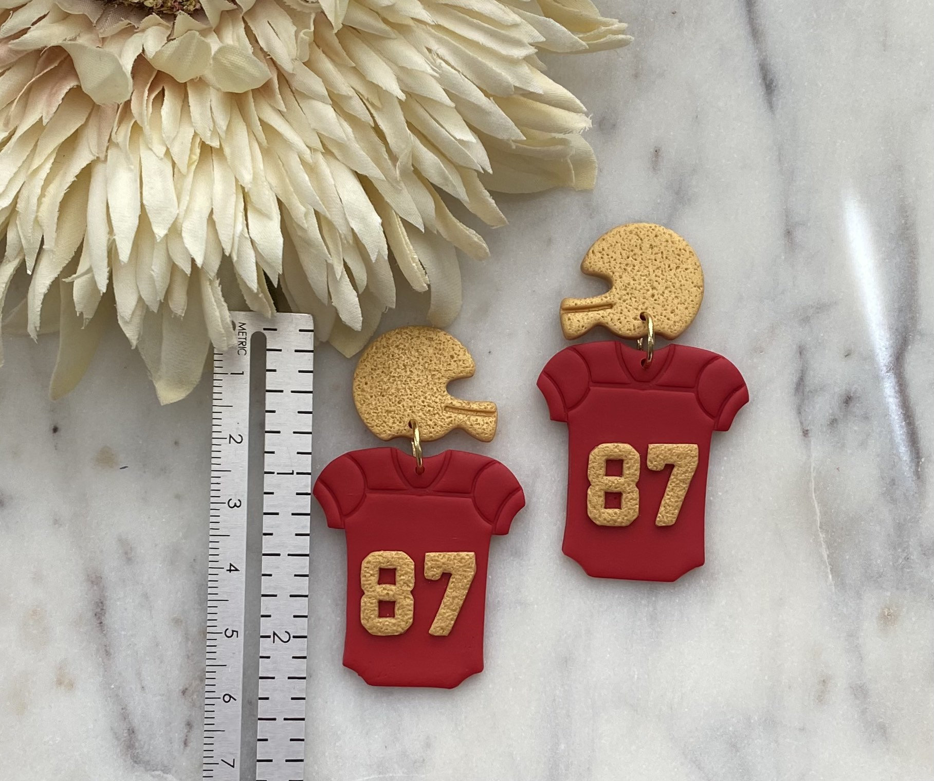 Kansas City Chiefs Travis Kelce #87 Jersey Earrings - KC Earrings ...