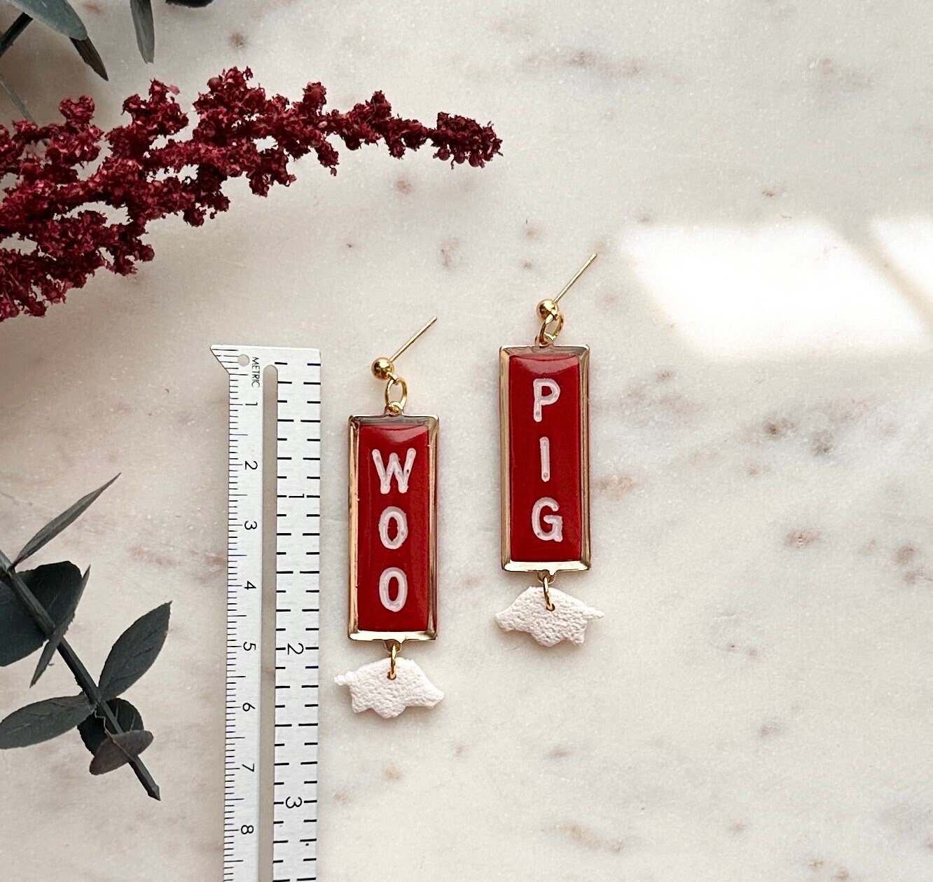 Arkansas Razorbacks Earrings Woo Pig Earrings Hogs Earrings Arkansas ...