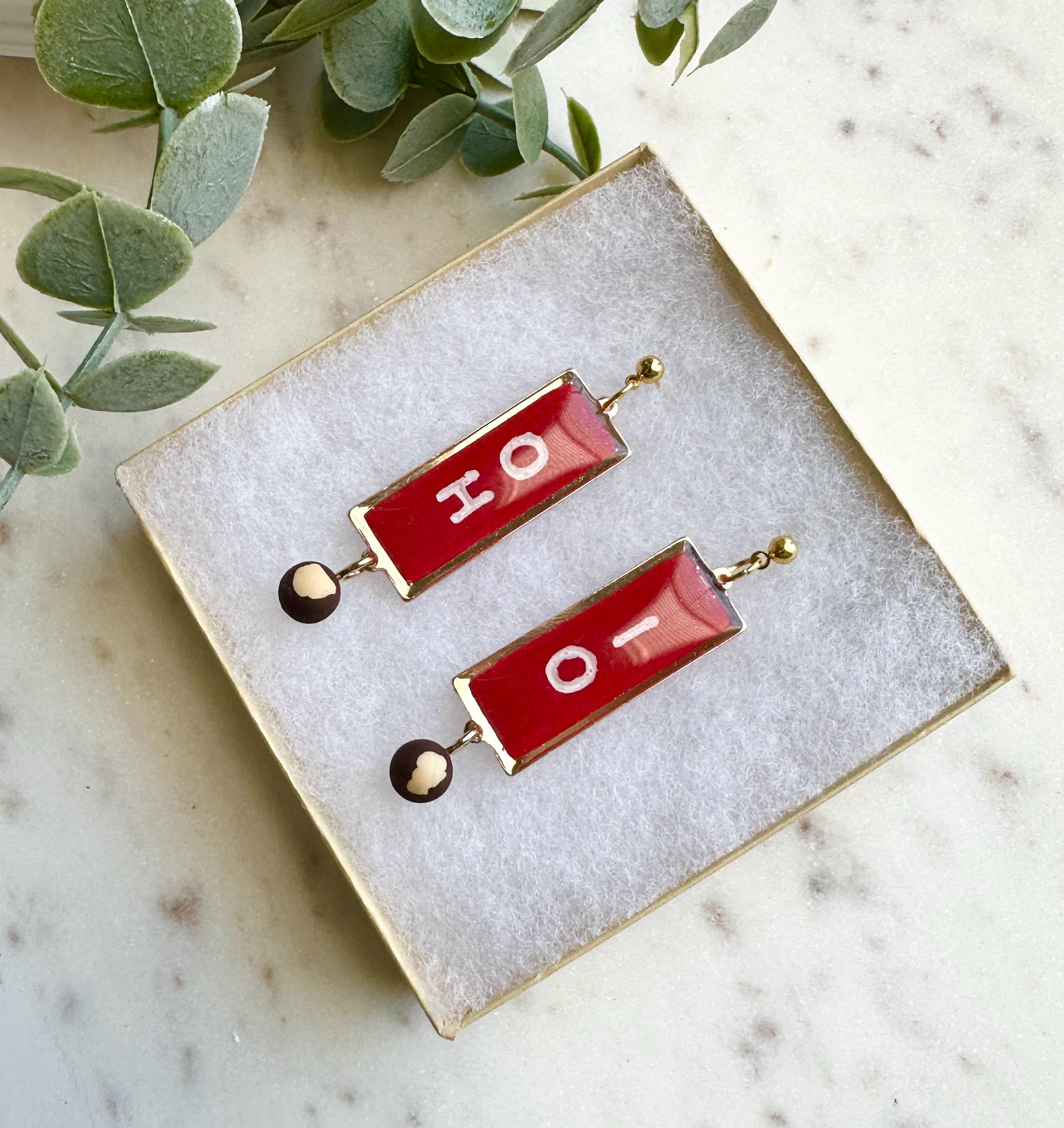 OH IO Earrings - Ohio State Buckeyes Earrings - Ohio State Earrings ...