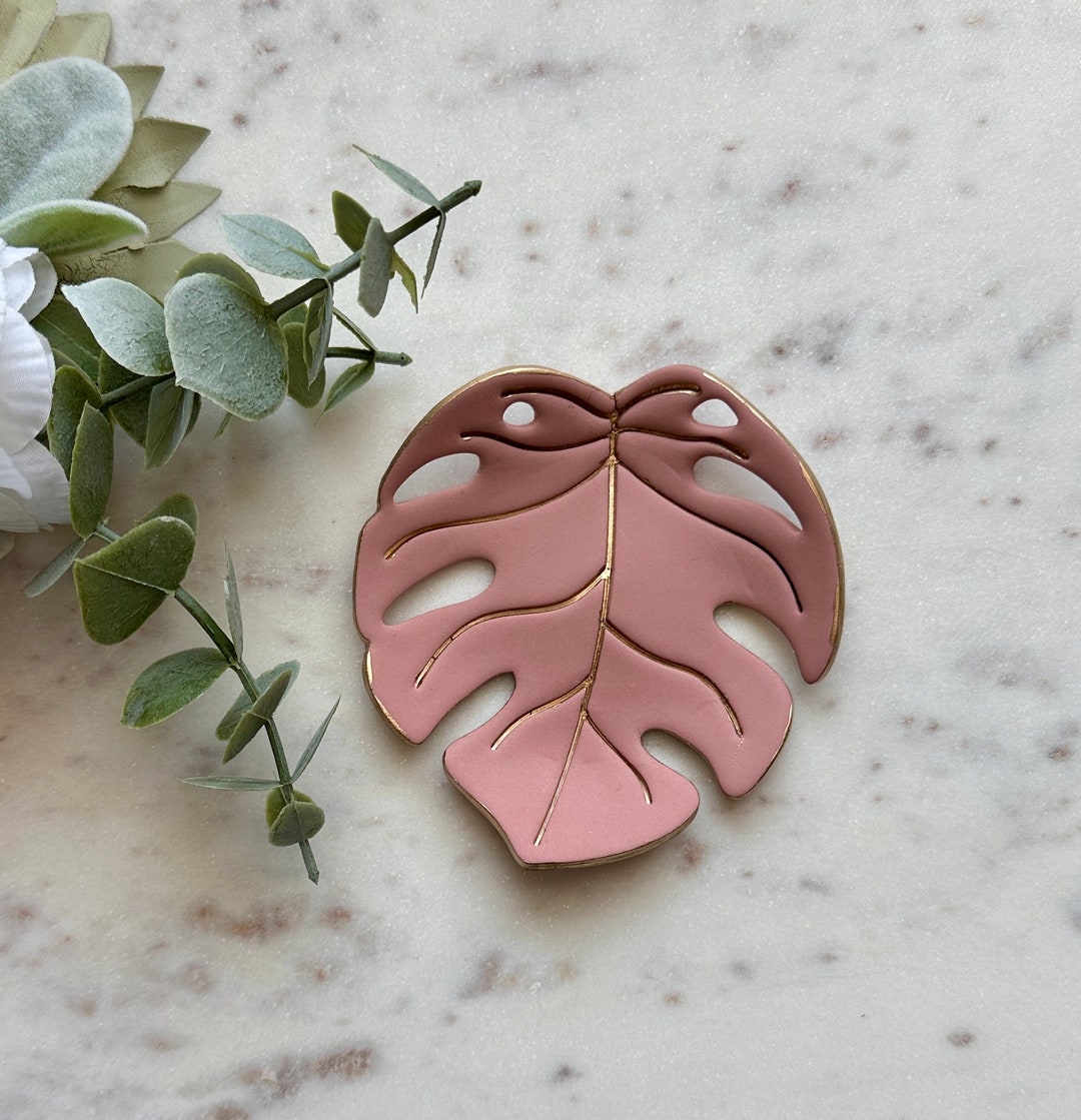 Monstera Leaf Trinket Tray - Monstera Leaf Ring Dish - Monstera Gold ...
