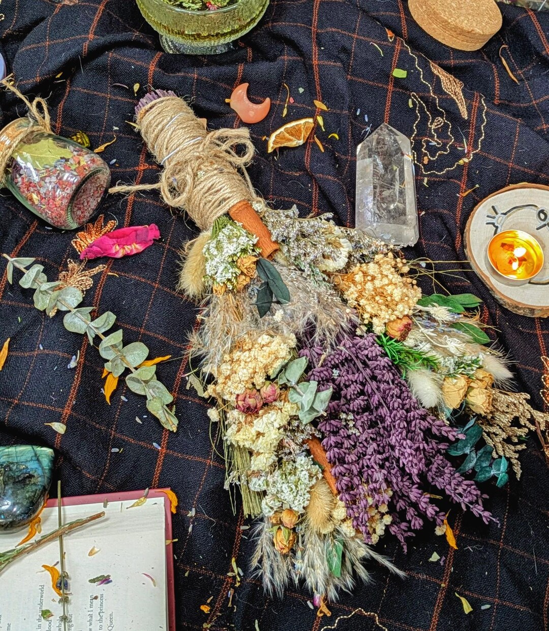 Handcrafted Witch Broom – Herbal Besom for Cleansing, Ritual, & Decor ...