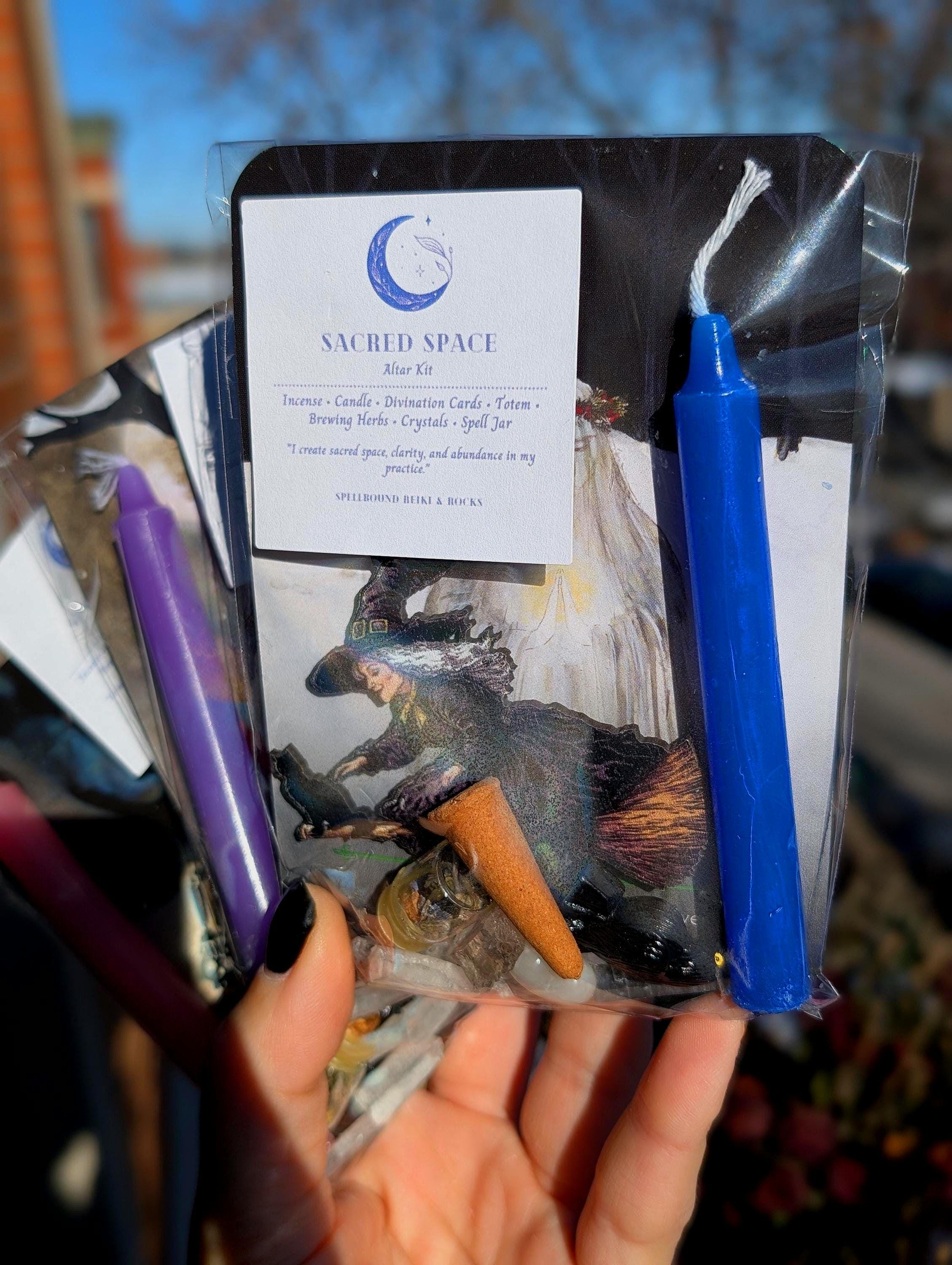 Sacred Space Starter Altar Kit | Mini Witch Altar | Spell Jar, Candles ...