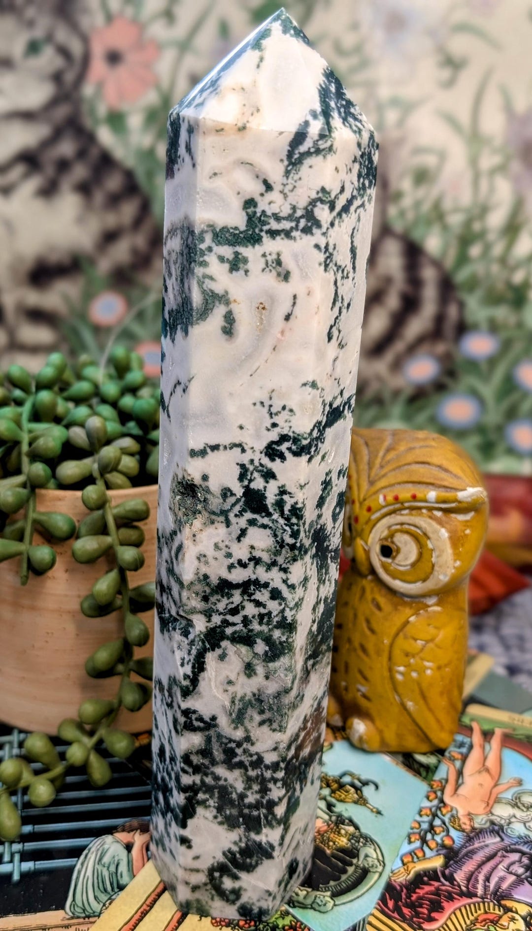Tree Agate Tower – Grounding, Nature Connection, Inner Peace – Crystal ...