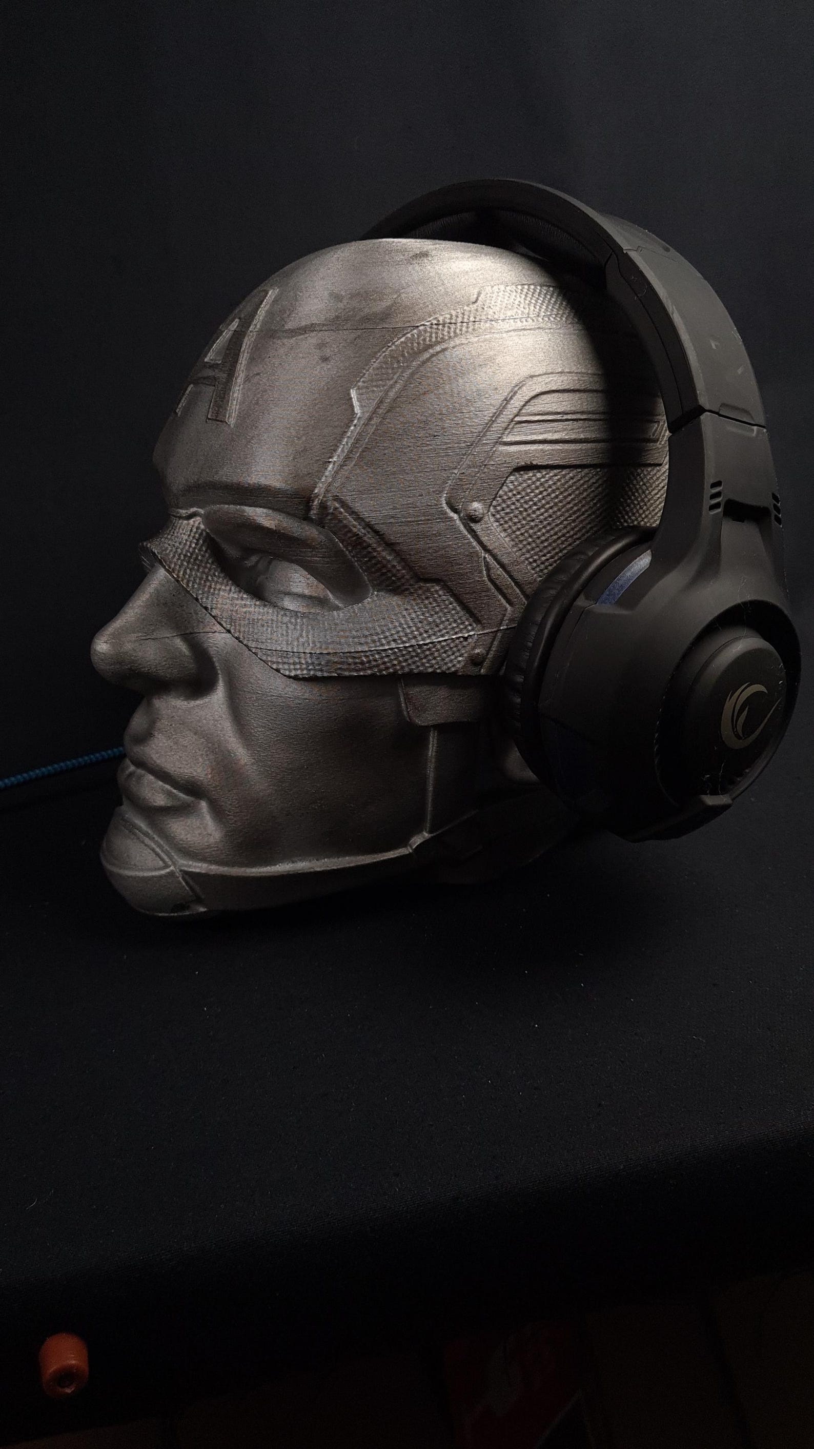 Captain America Headphone Stand, Avengers Paintable Bust, Headset Stand ...