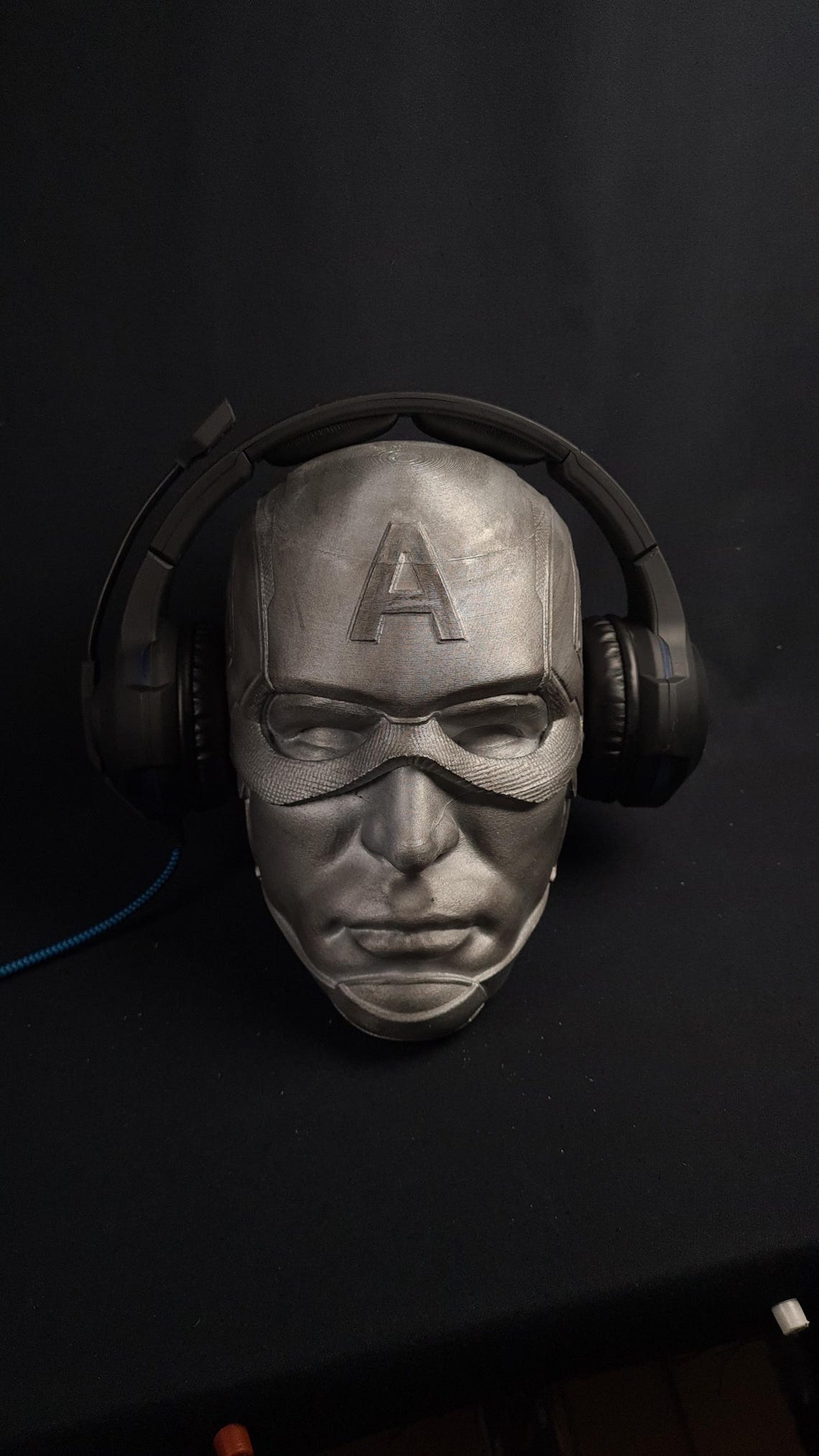 Captain America Headphone Stand, Avengers Paintable Bust, Headset Stand ...