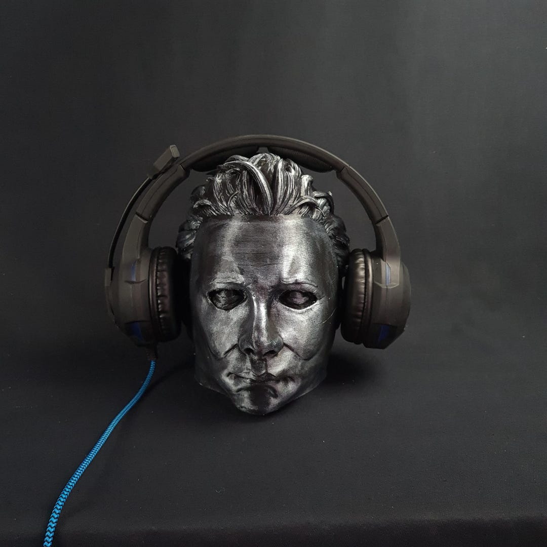 Michael Myers Headphone Stand, Paintable Bust, Headset Stand, Gaming ...