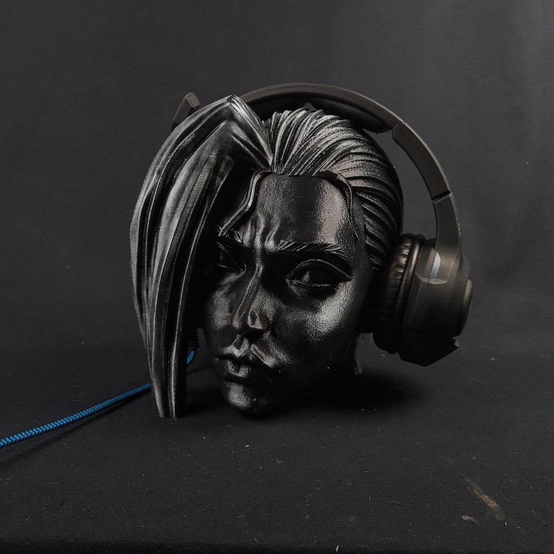 Arcane /jinx Headphone Stand, League of Legends Paintable Bust, Headset ...