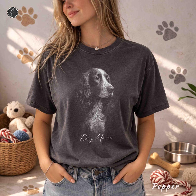 Custom Name English Springer Spaniel Shirt: Dog Lover Gift - Etsy