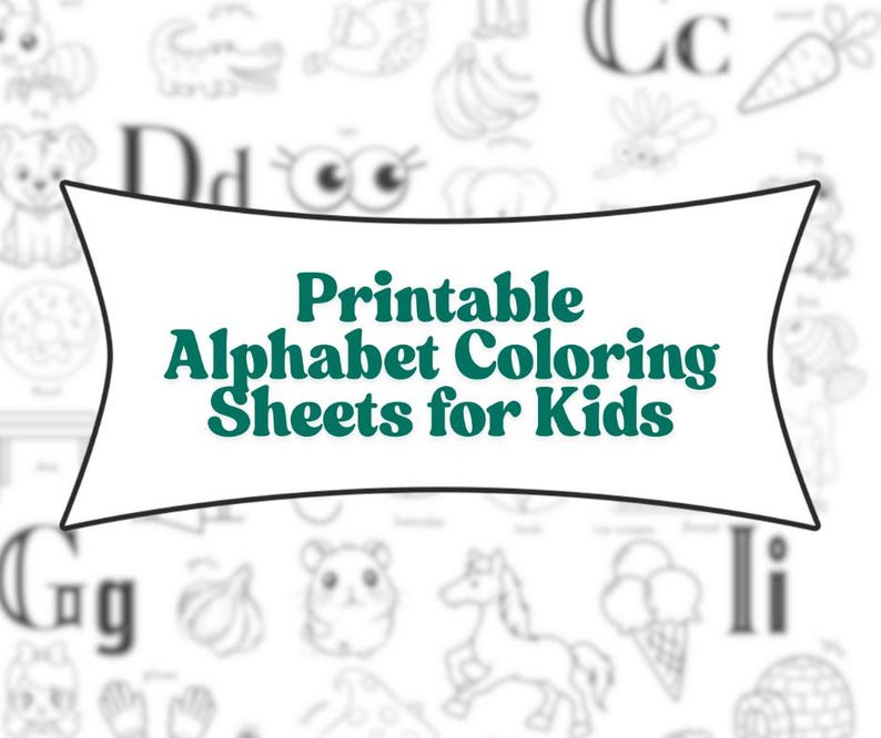 Printable Alphabet Coloring Sheets for Kids - Etsy