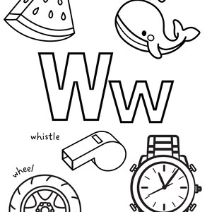 Printable Alphabet Coloring Sheets for Kids - Etsy