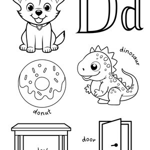 Printable Alphabet Coloring Sheets for Kids - Etsy