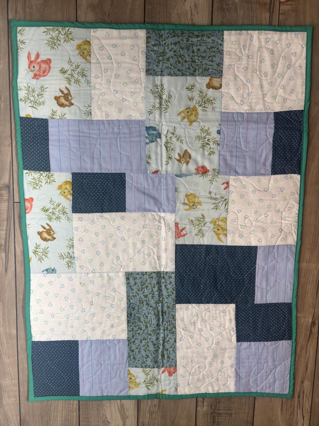 Handmade Baby Boy Blue Quilt - Etsy