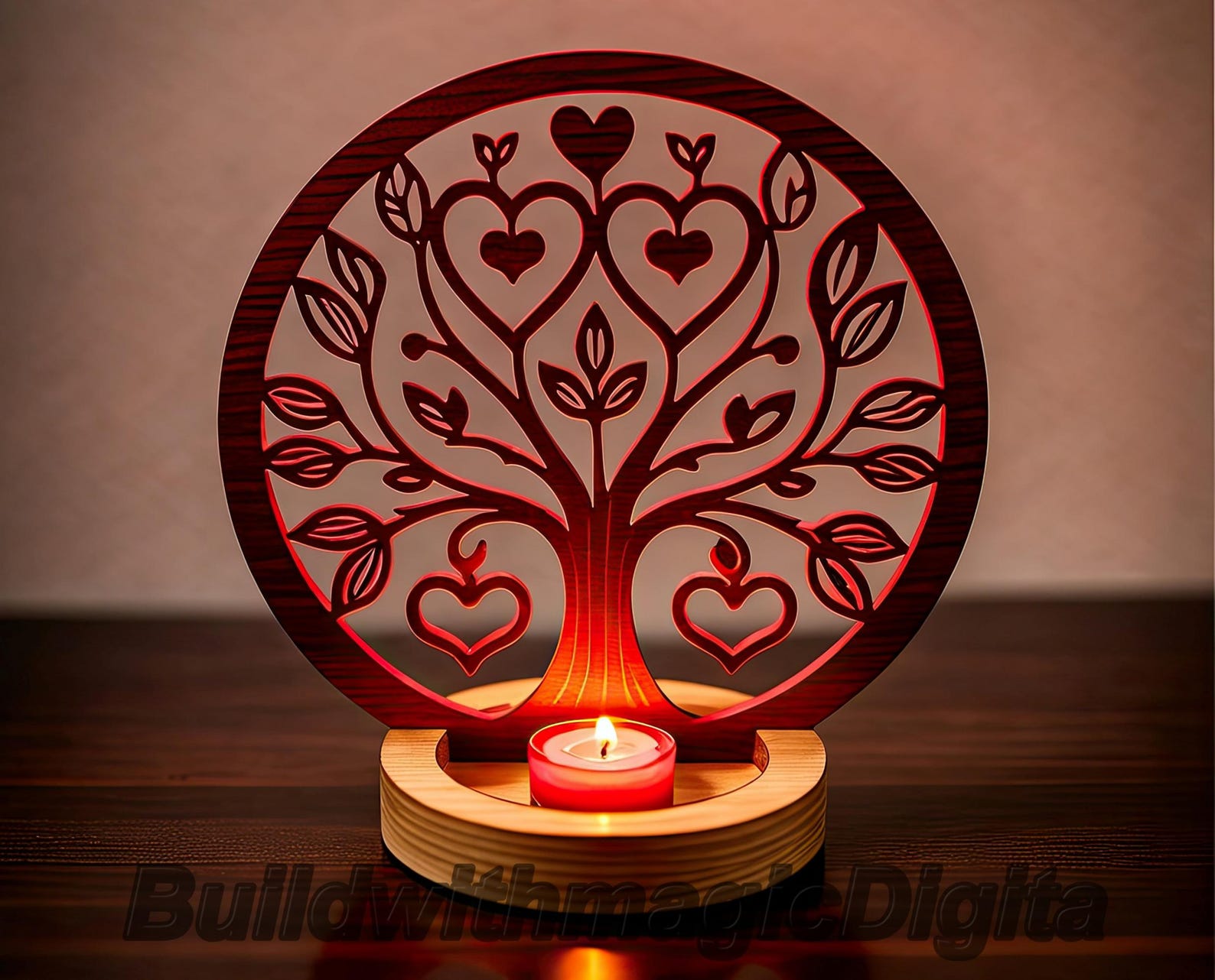 Tree of Life Candle Holder Laser Cut File – Laser Cut Digital File ...