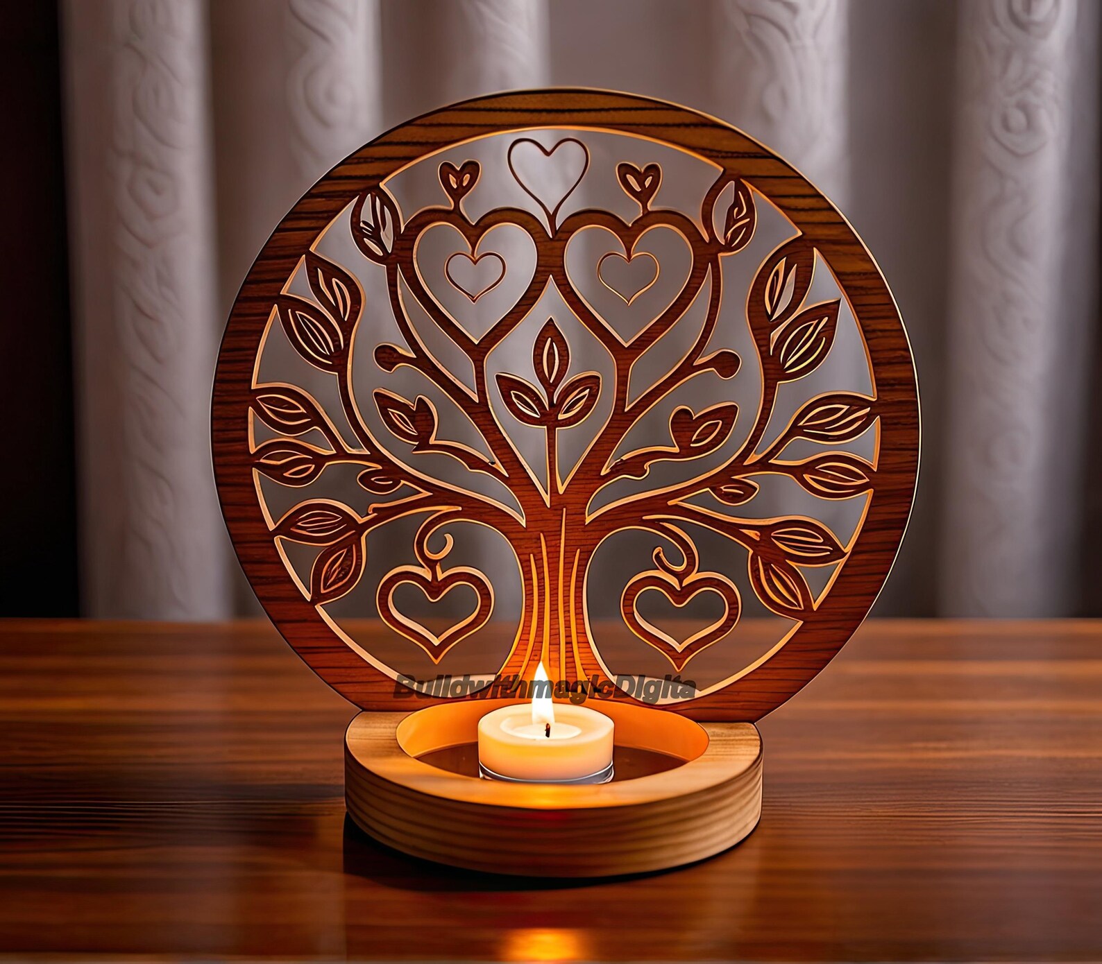 Tree of Life Candle Holder Laser Cut File – Laser Cut Digital File ...