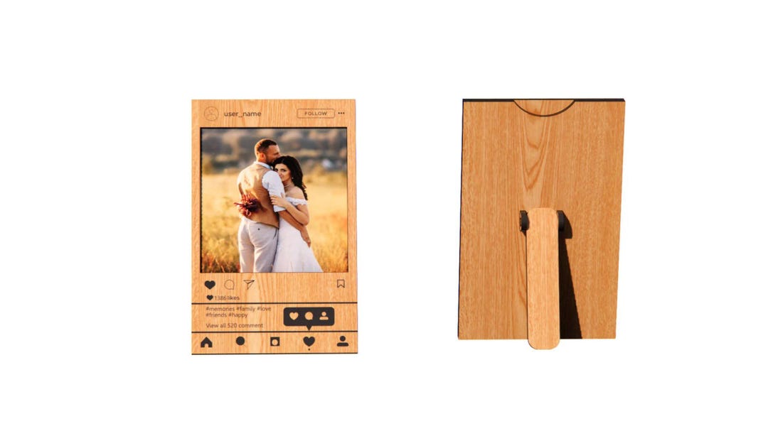 Social Media Photo Frame Laser Cut Files / Vector File Instagram Post ...