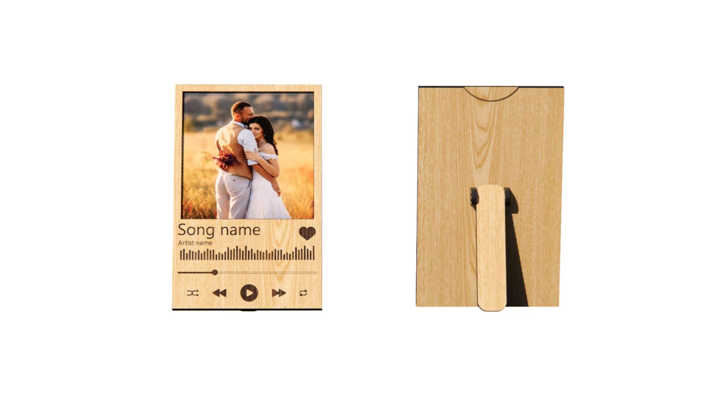 Music Song Photo Frame Laser Cut Files / Vector File Personalized Song ...