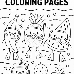 Summer Fruit Coloring Pages for Kids | Printable Fruit Activity | Fun ...