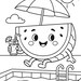 Summer Fruit Coloring Pages PDF | Printable Kids Activity | Cute Fruit ...