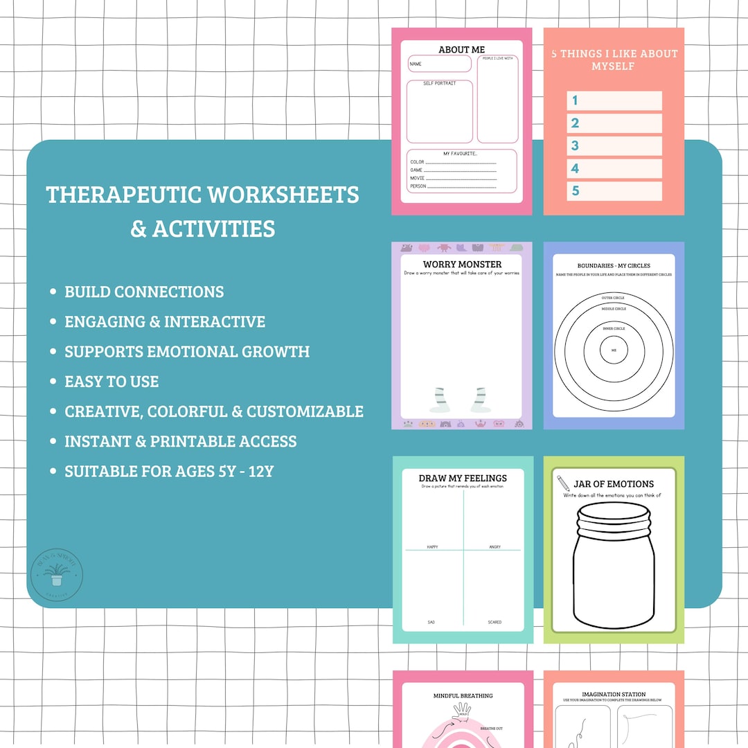 Therapeutic Worksheets & Activities, Play Therapy, Emotional Regulation ...