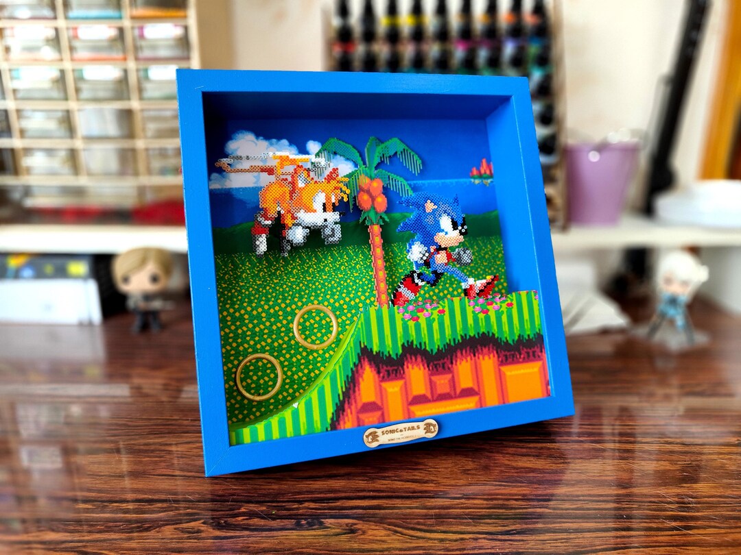 Sonic the Hedgehog 2 || Sonic and Tails || Decorative Embossed Frame ...