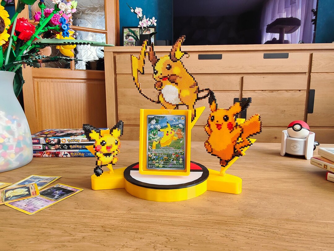 Pichu / Pikachu / Raichu Display Stand - Pokémon TCG Trading Card ...