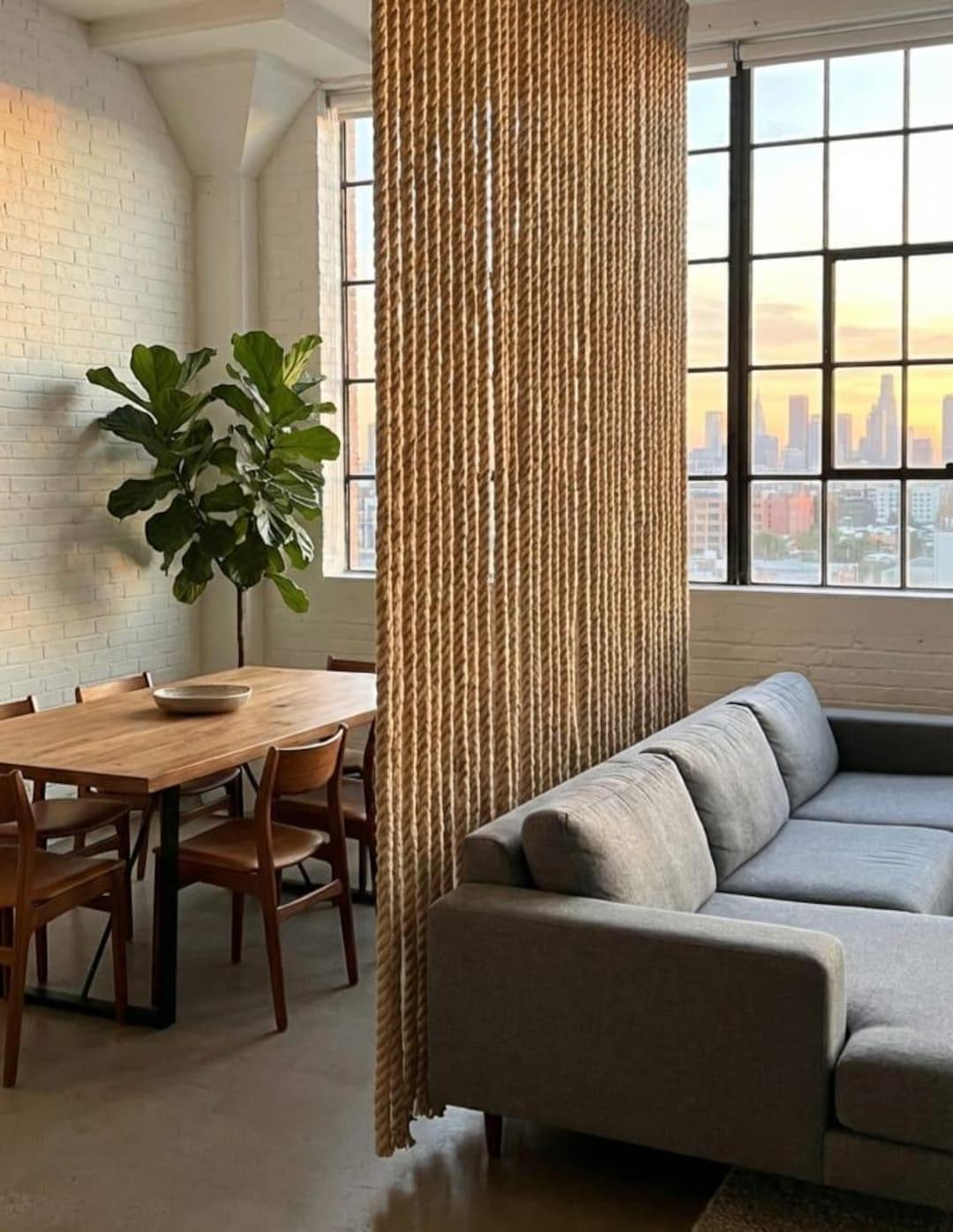 Large Jute Rope Room Divider 1.5x2 Meters, Decorative Boho Wall Hanging ...