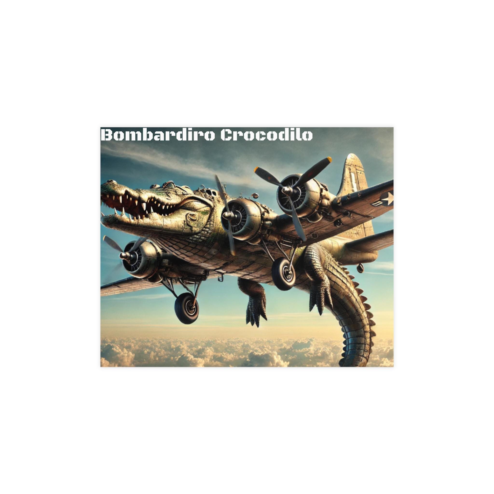 Poster Print, Bombardiro Crocodilo Vertical and Horizontal Matte ...