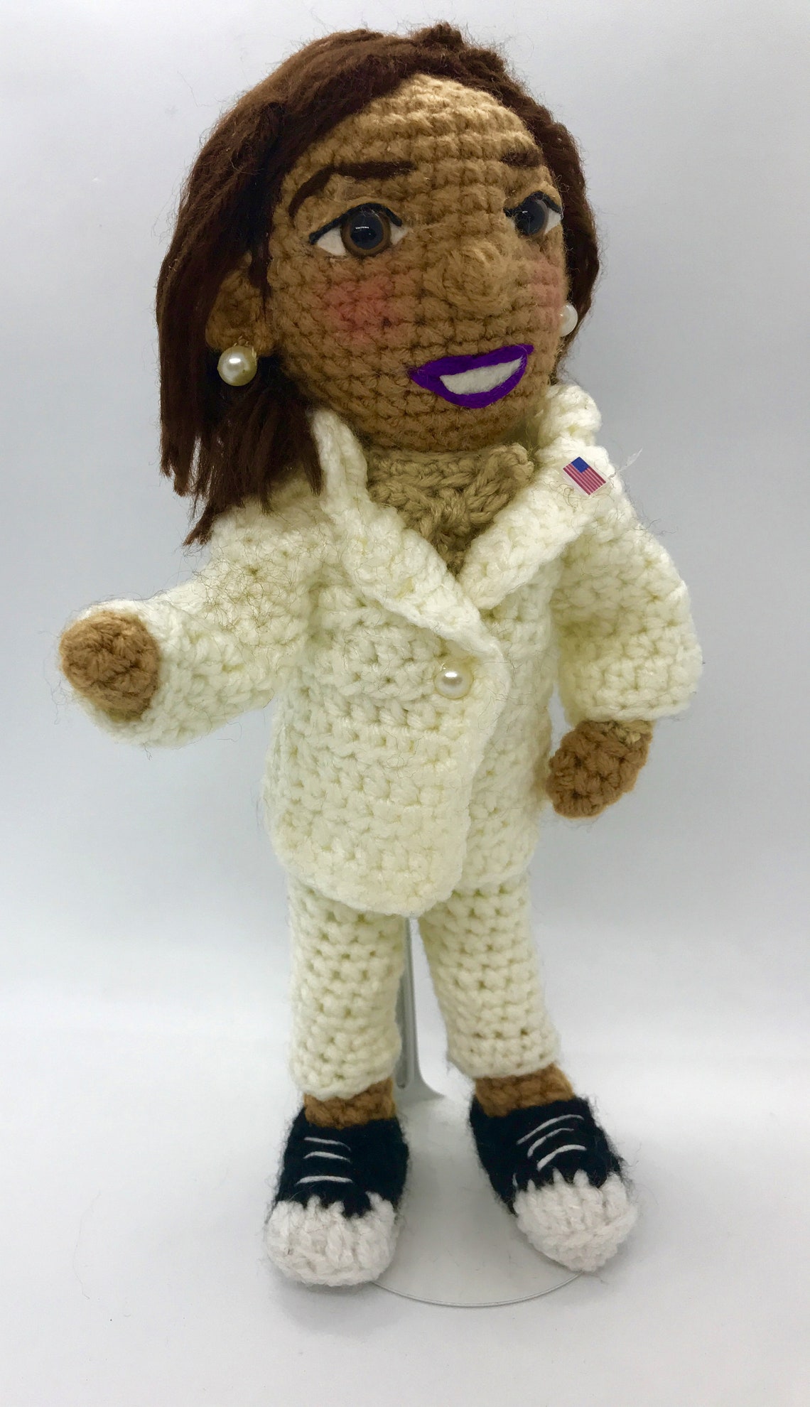 Kamala Harris Doll Vice President Character Amigurumi 10.25 - Etsy Italia