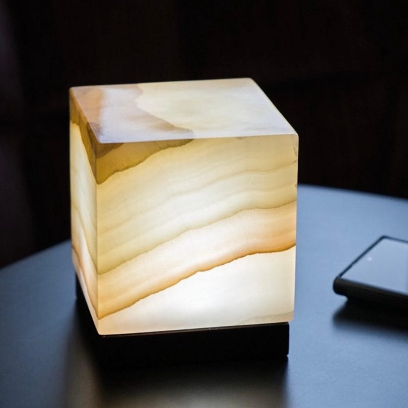 Cube Lamp Onyx - Etsy