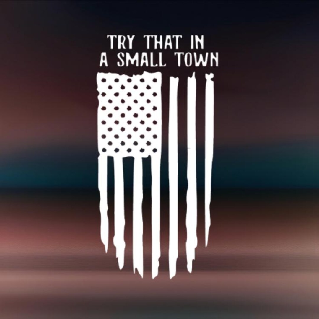 Try That in A Small Town Vinyl Decal - Jason Aldean - Etsy